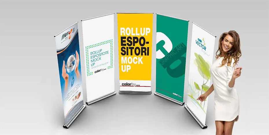 Espositori Roll Up Pubblicitari, Stampa rollup espositori rolluo